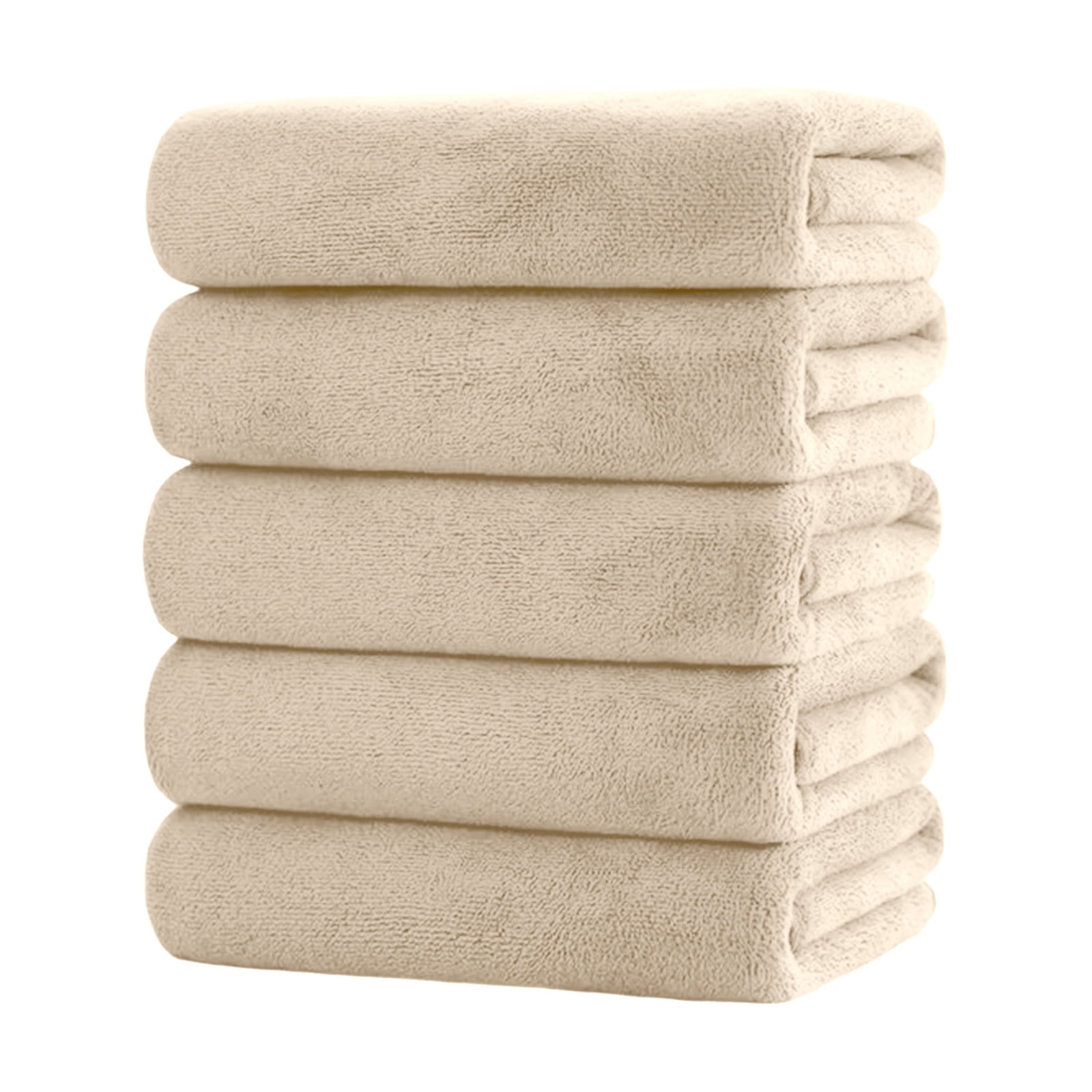 Cotton Bath Towel Set of 5, Ultra Soft and Absorbent Face and Body ...