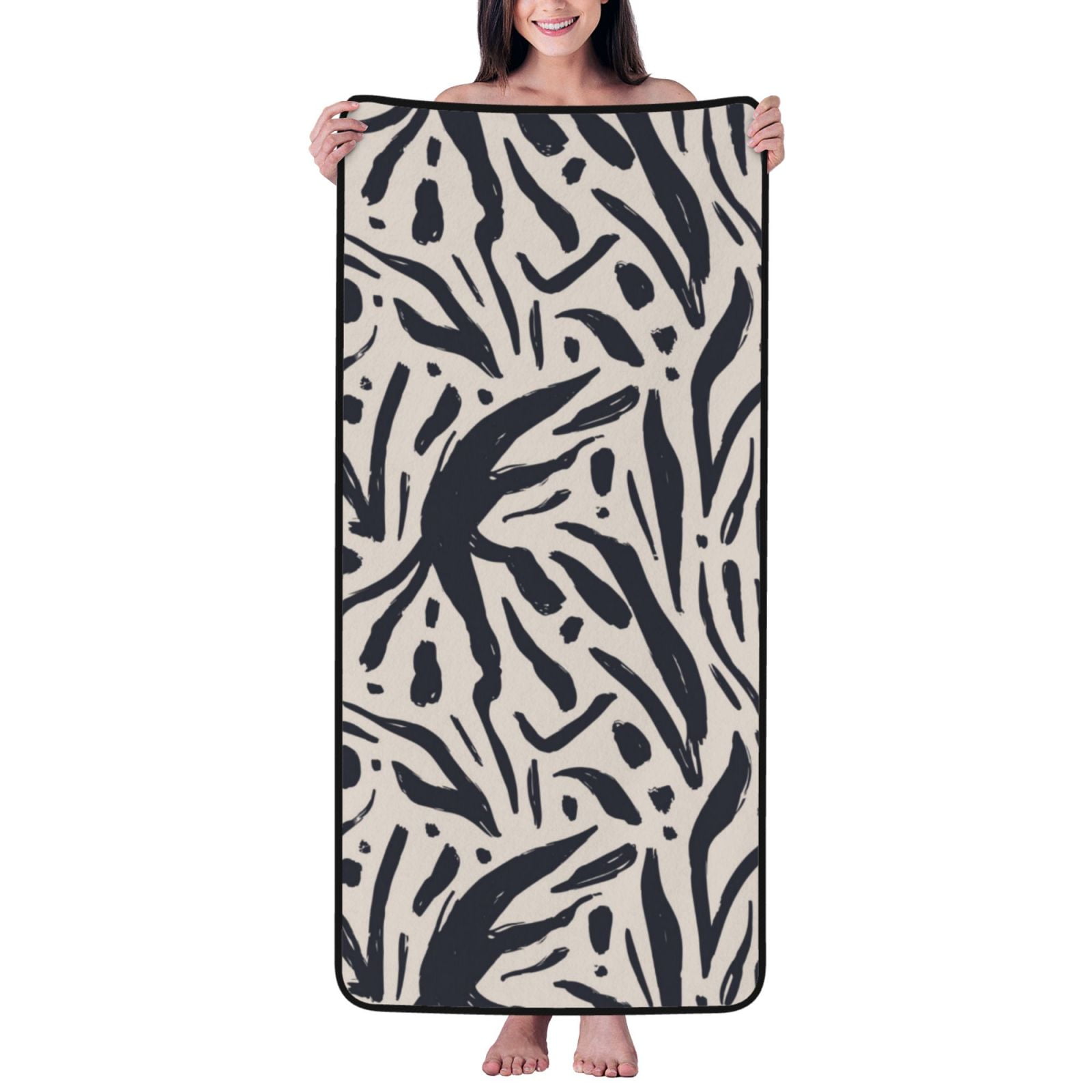 Cotton Bath Towels for Bathroom - Abstract dots lines pattern ...