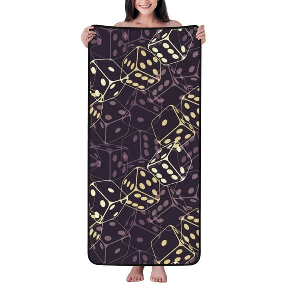 Cotton Bath Towels for Bathroom - Dice Microfiber Towels for Body Bath ...