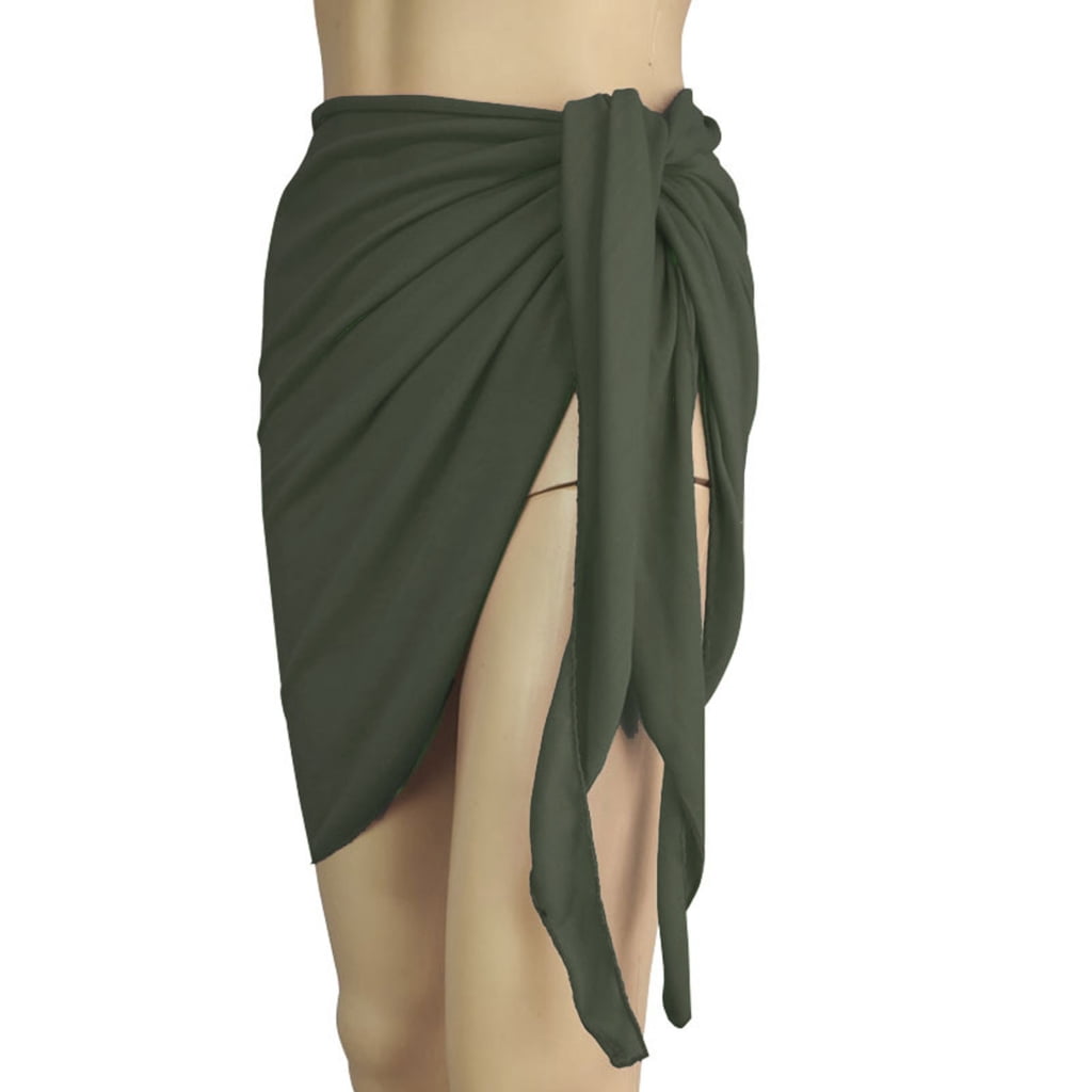 Cotton Beach-Sarong Pareo-Womens Semi-Sheer Swimwear Cover-Ups Short ...