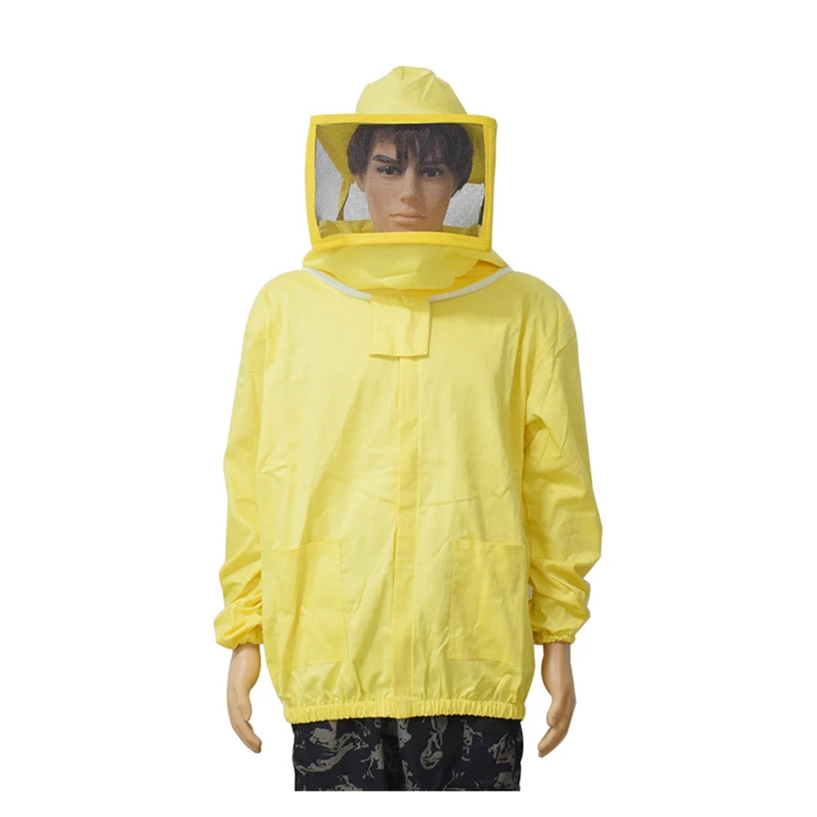 Cotton Beekeeping Jacket With Fencing Veil Yellow Beekeeper Protective ...