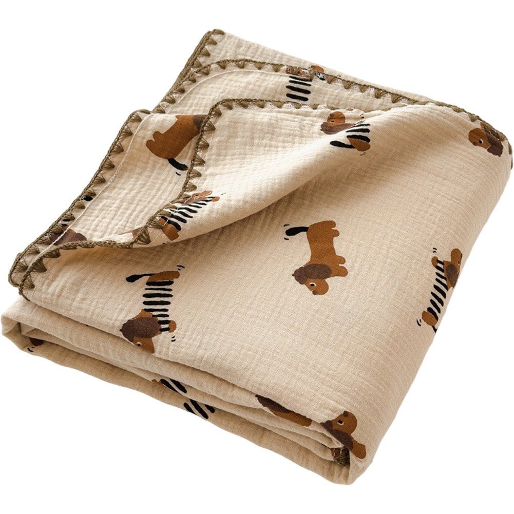 Cotton Blanket Cartoon Style Dachshund Blanket for Bed Sofa Throw ...