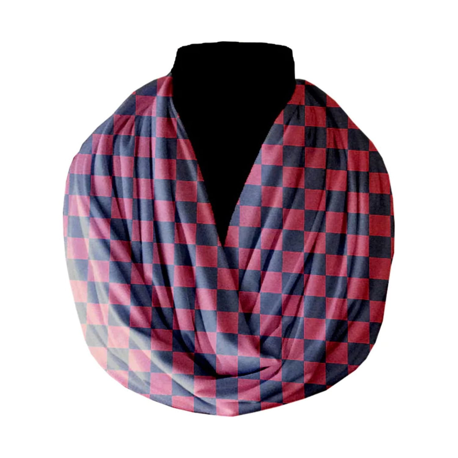 Cotton Blend Infinity Scarf Racecar Checkerboard Print - Walmart.com