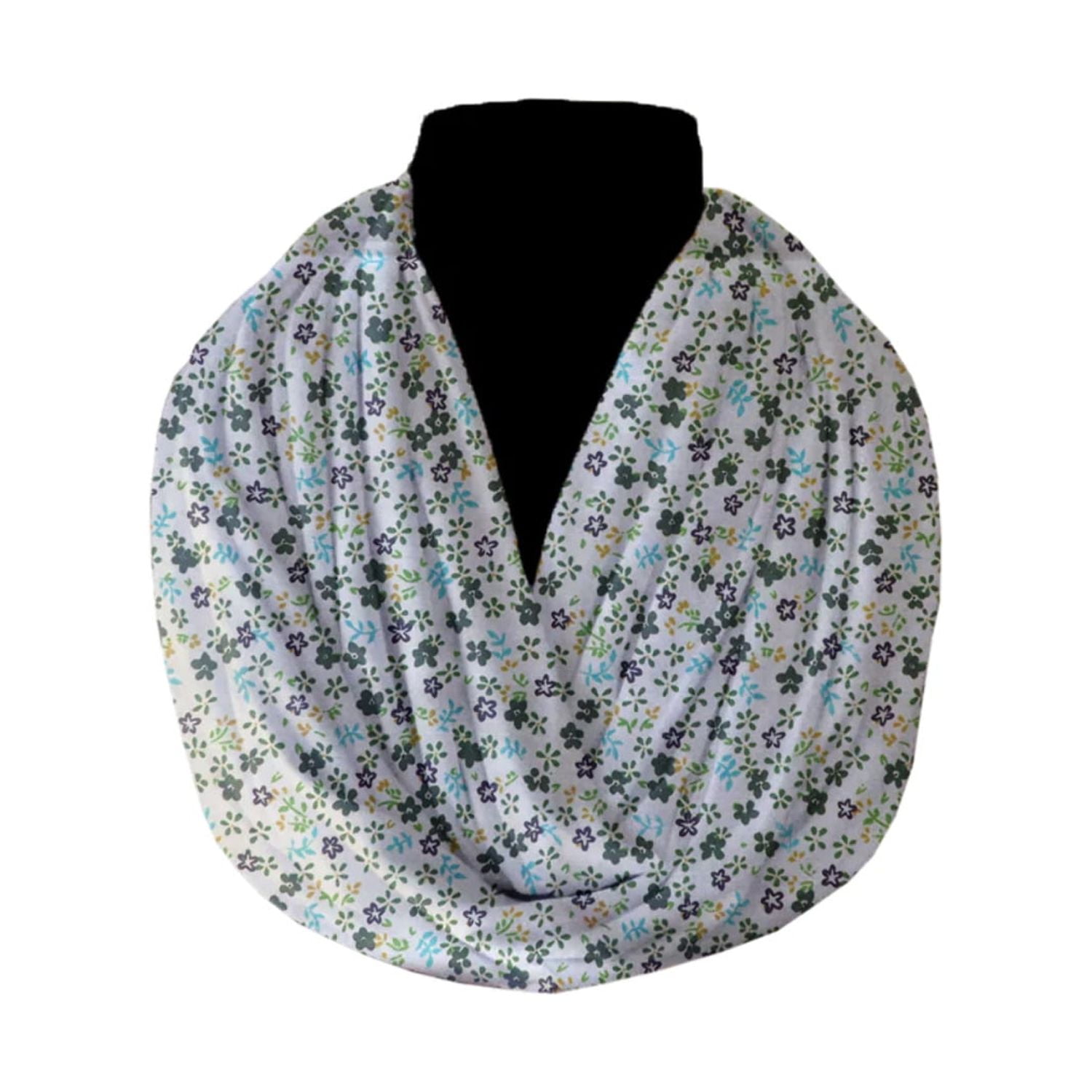Cotton Blend Infinity Scarf Small Flowers Allover Print - Walmart.com