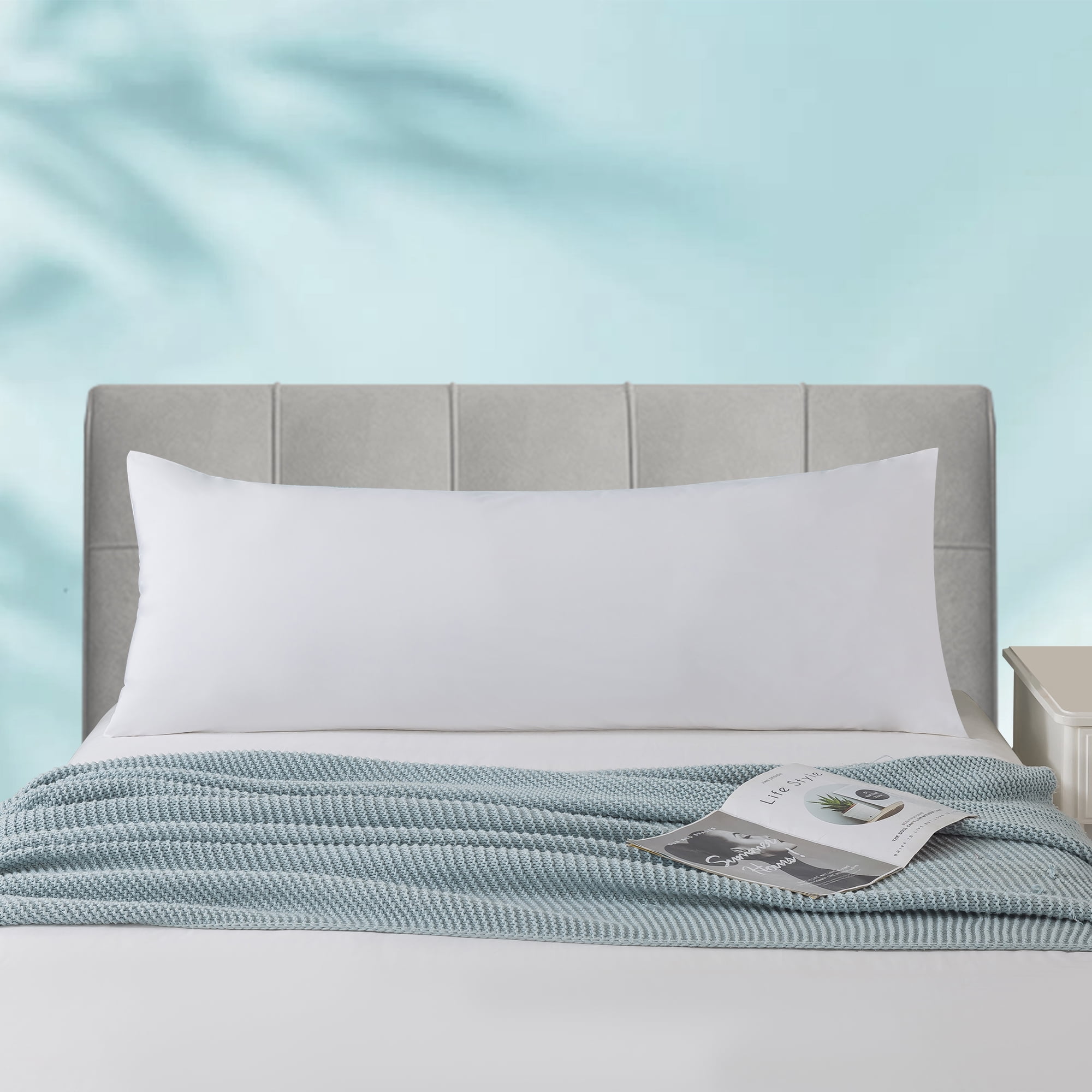 Cotton Body Pillowcase Zippered Long Pillow Cover Ultra Soft,20x54 inch ...