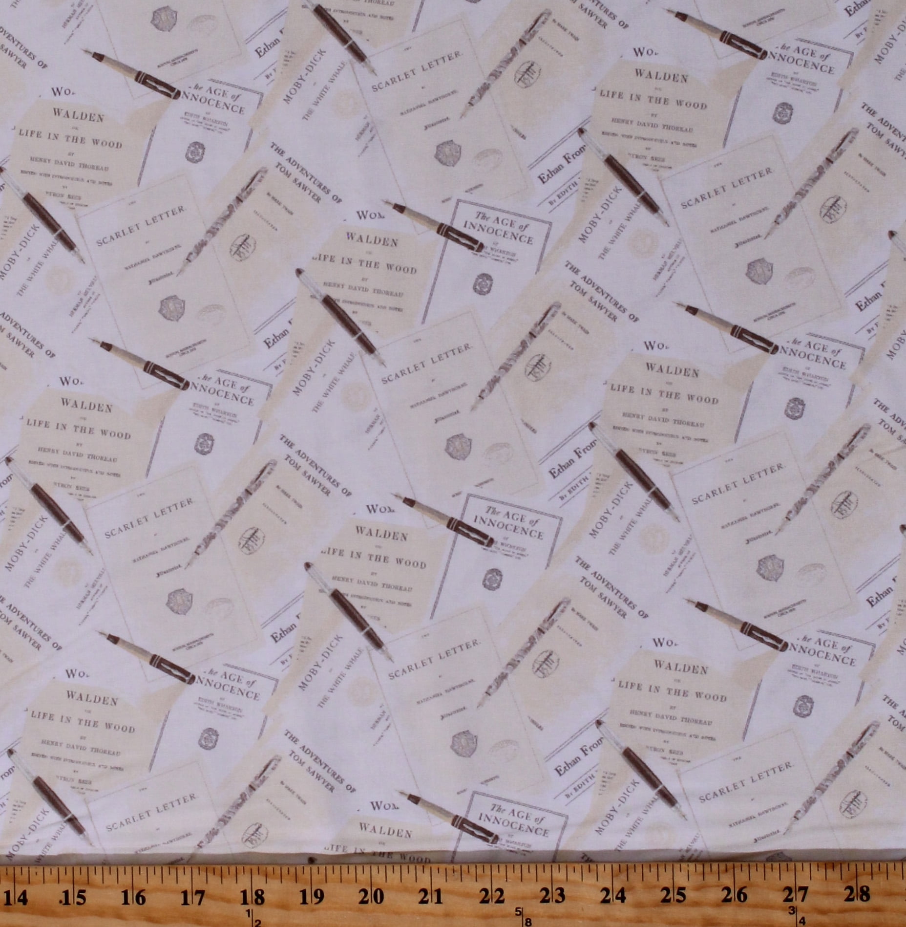 Cotton Book Cover Pages Pens Library Books Well Read Cream Cotton ...