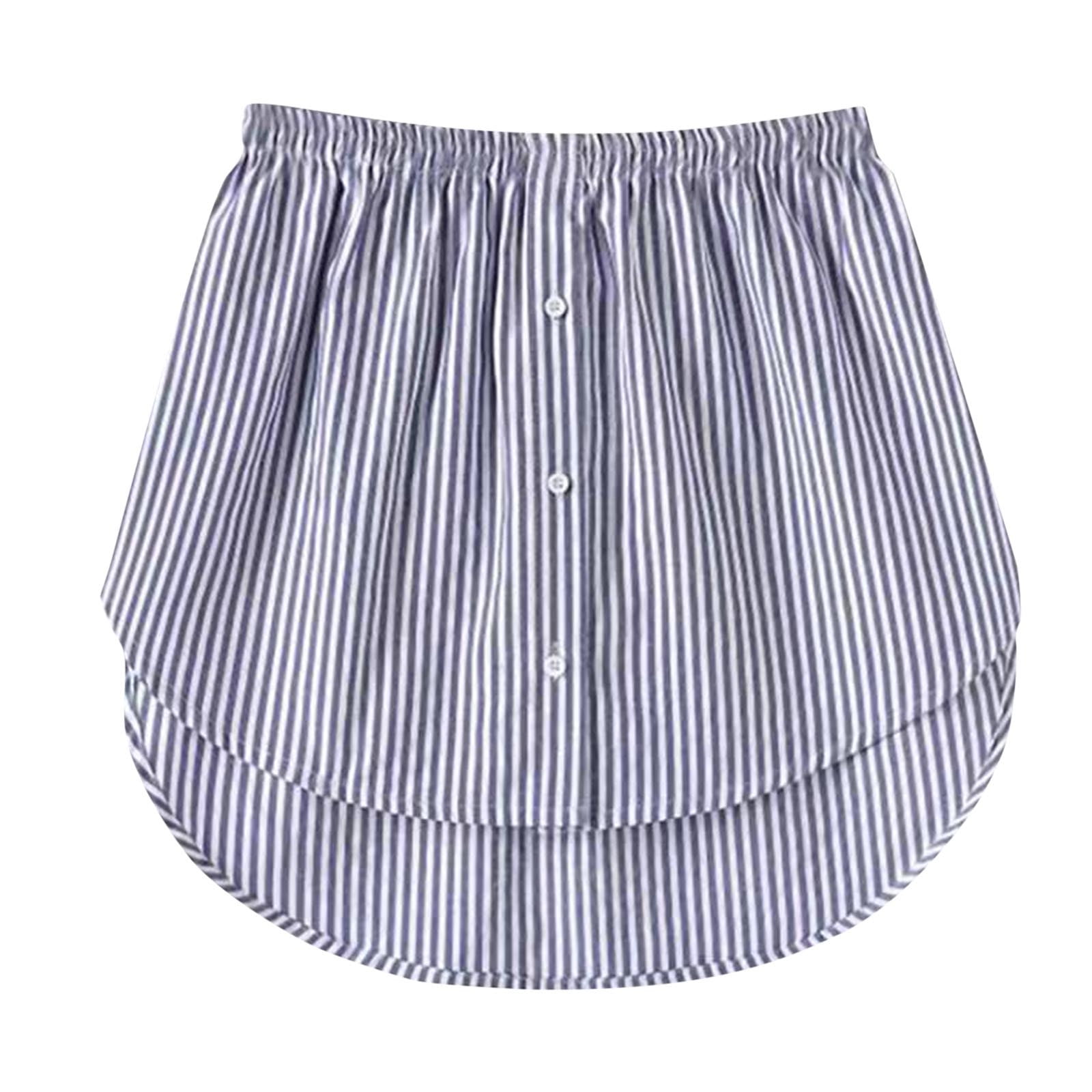 Cotton Bottom Skirt Extender for Layering Half Shirts Removable ...