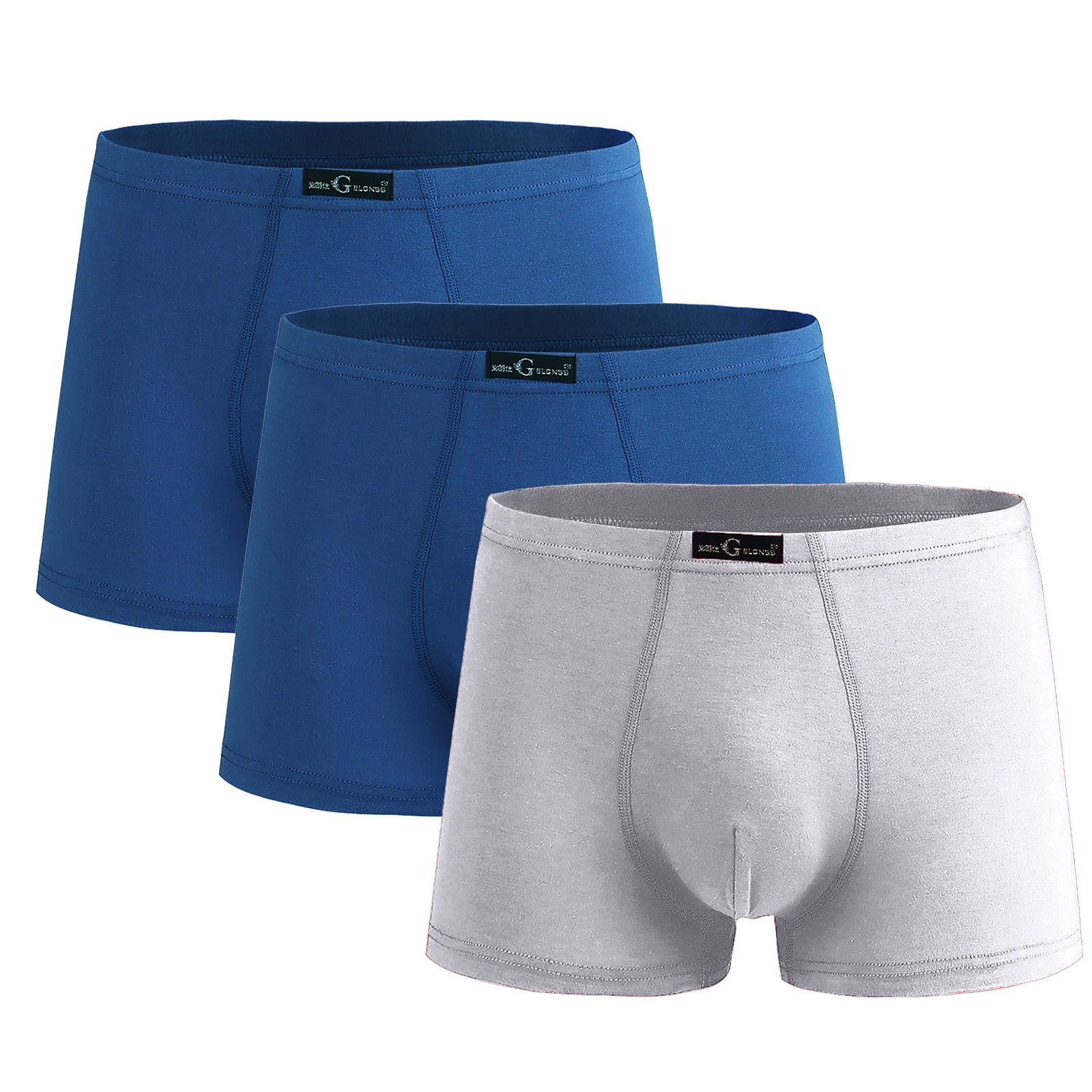 Cotton Boxer Briefs for Men Pack Underwears Under Wear Men Big and Tall ...