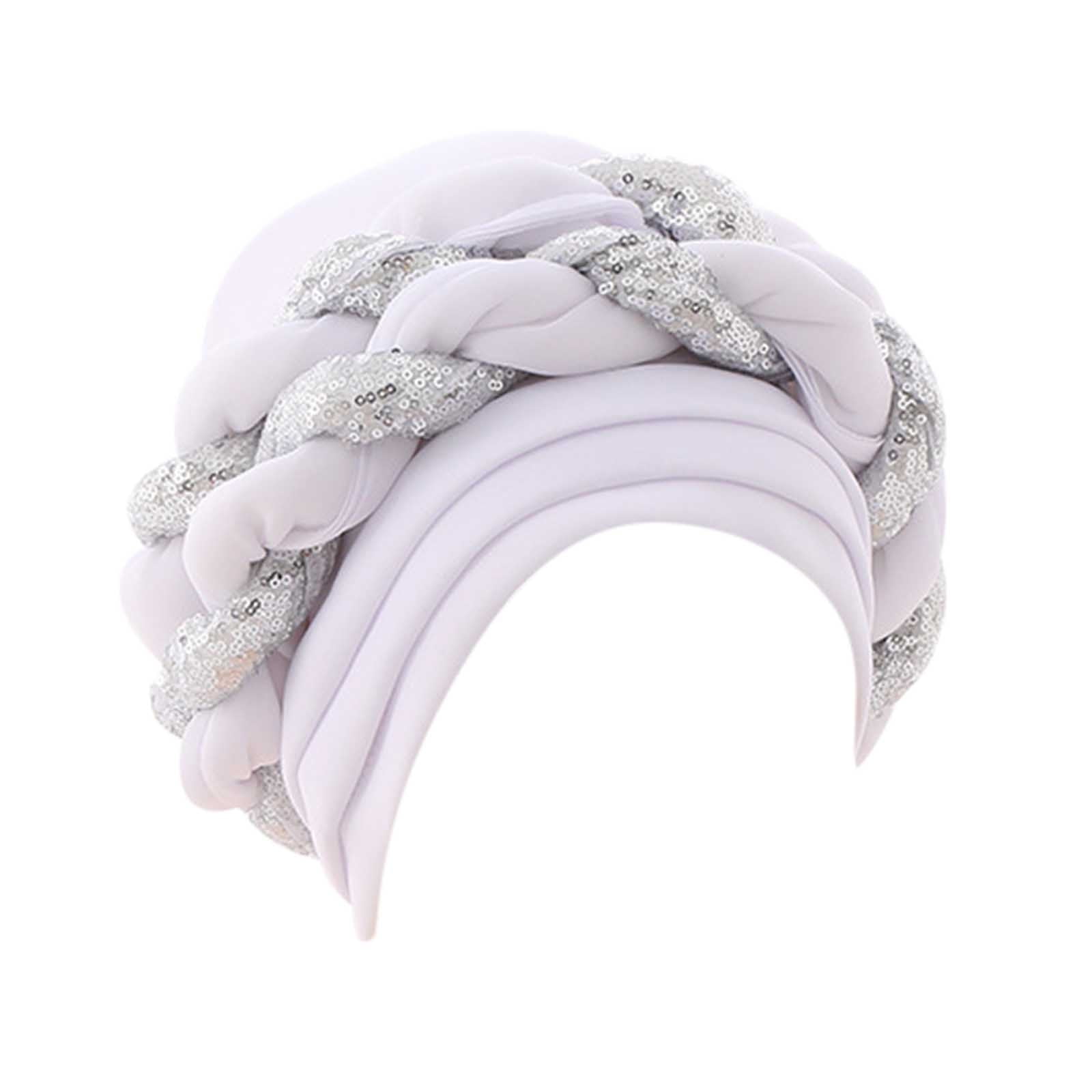 Cotton Bucket Hats for Women Fashion Women Beading Braid Hat Muslim ...