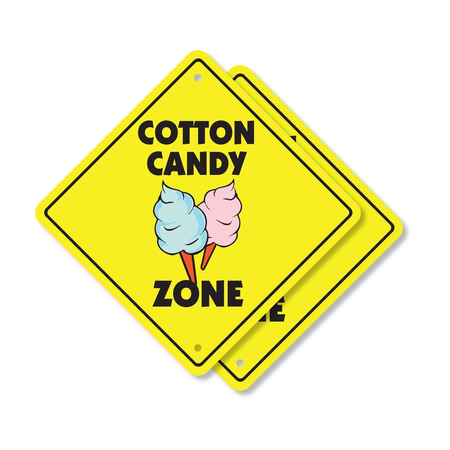 Cotton Candy (2 Pack) Plastic Crossing Sign - 12 Inch X 12 Inch Xing ...