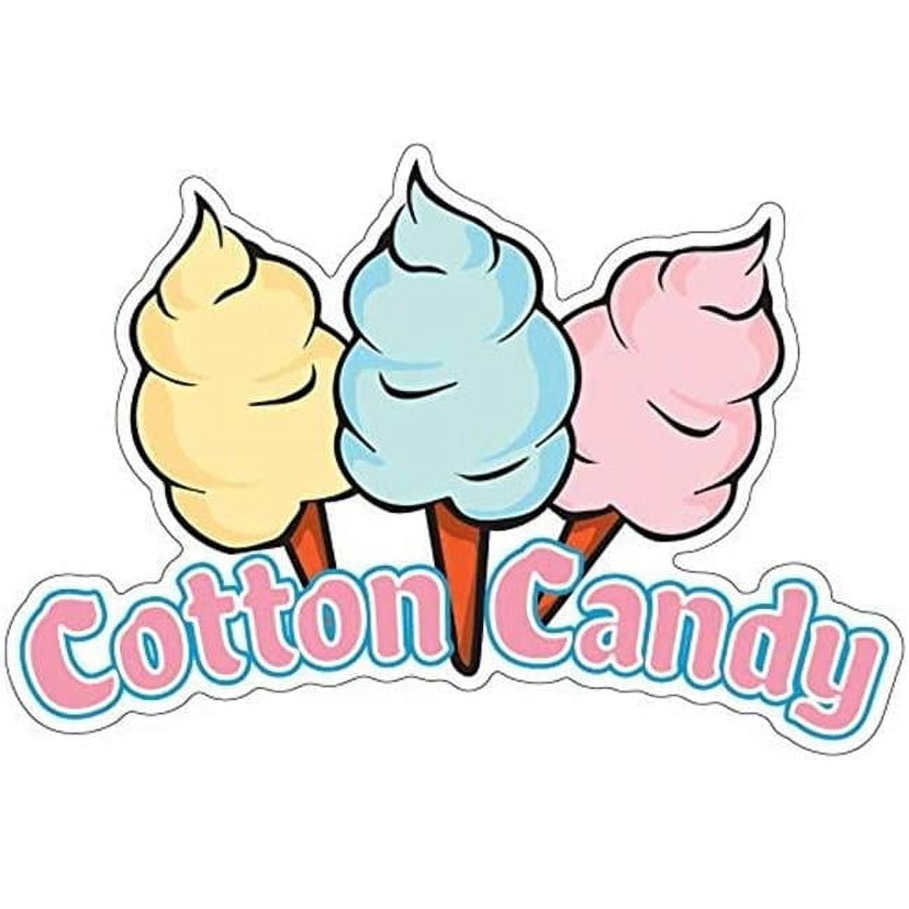 Cotton Candy 24 in. Decal Concession Stand Food Truck Sticker - Walmart.com