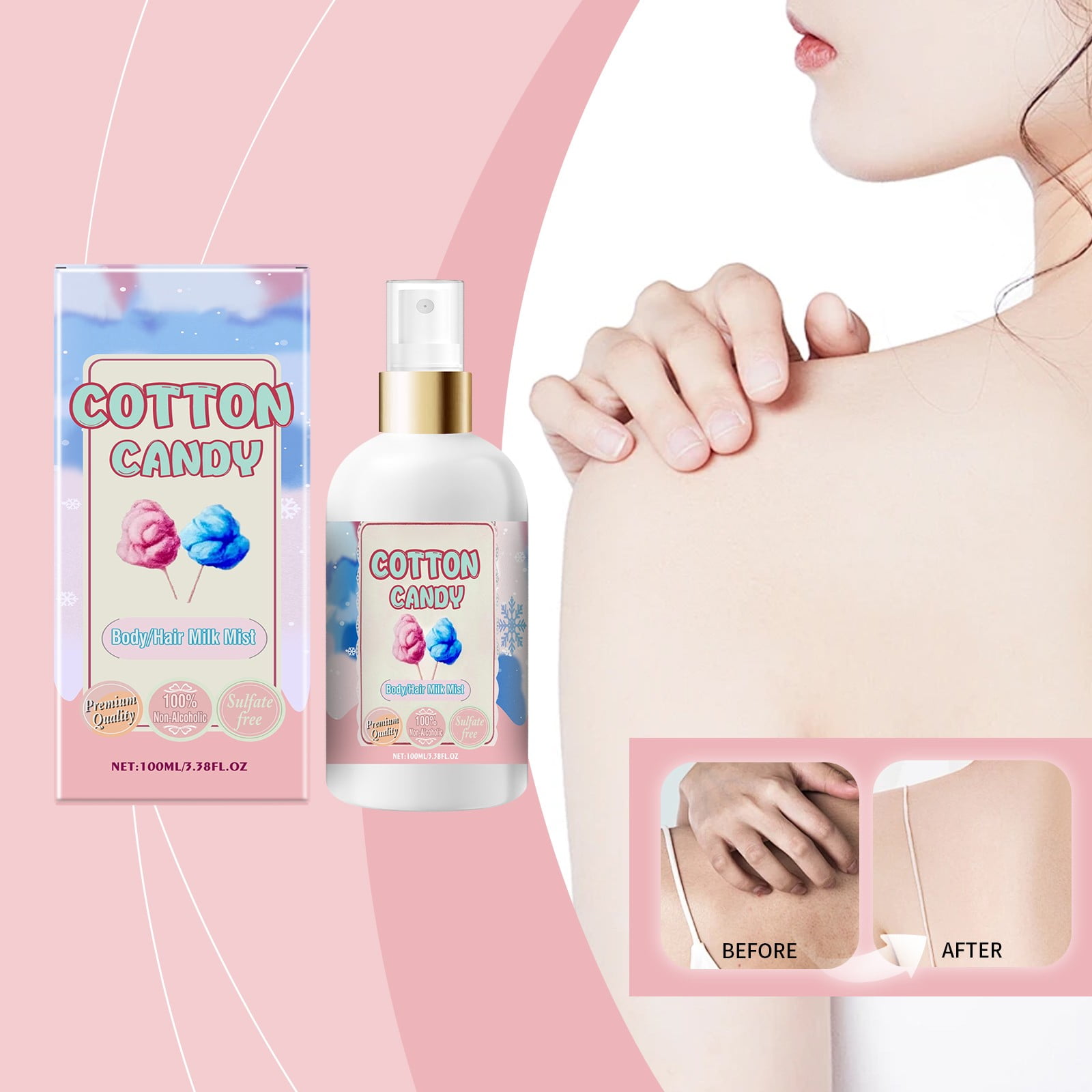 Cotton Candy Body/Hair Milk Mist 100ml - Walmart.com