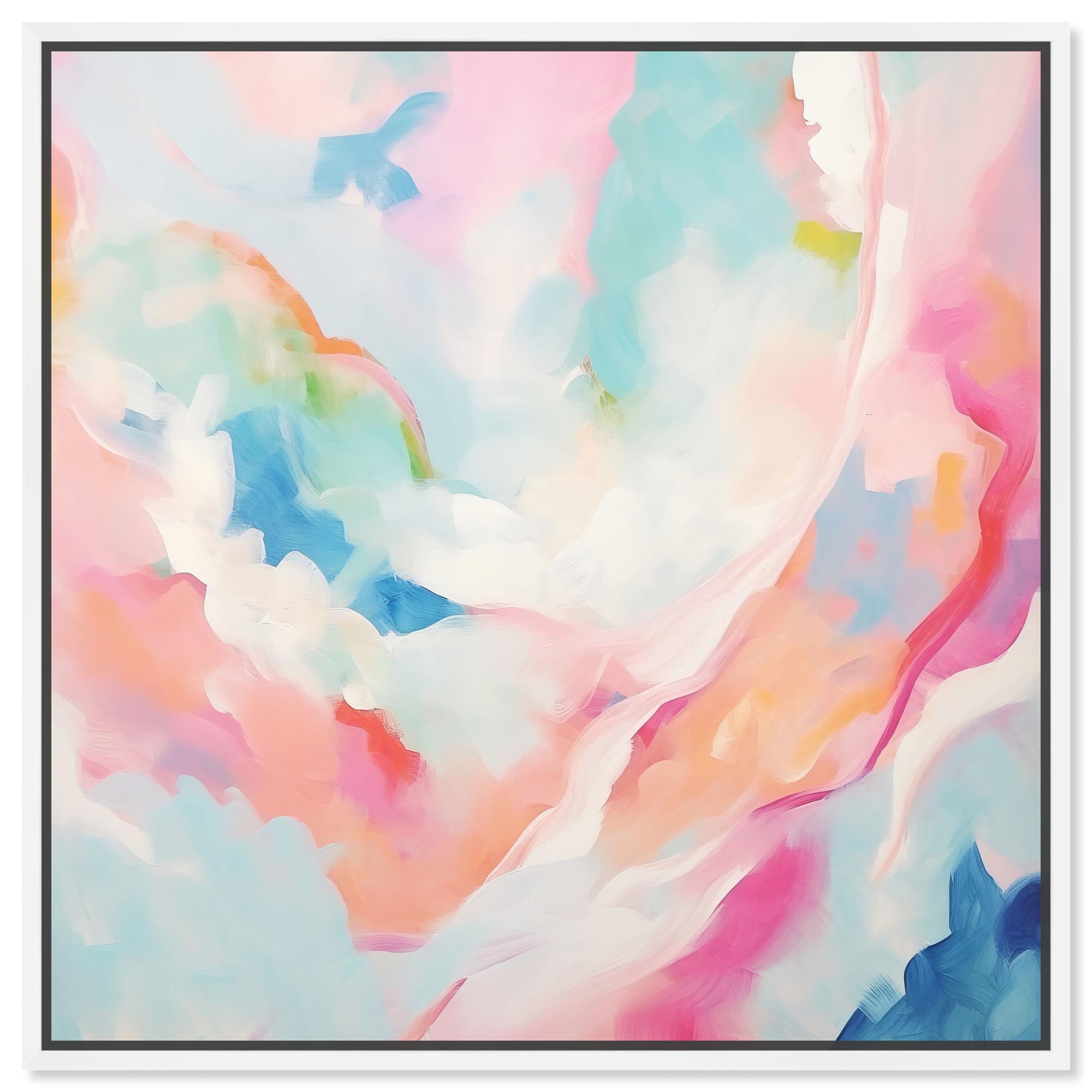 Cotton Candy Clouds I Canvas Colorful Spring Art by Art Remedy, White ...