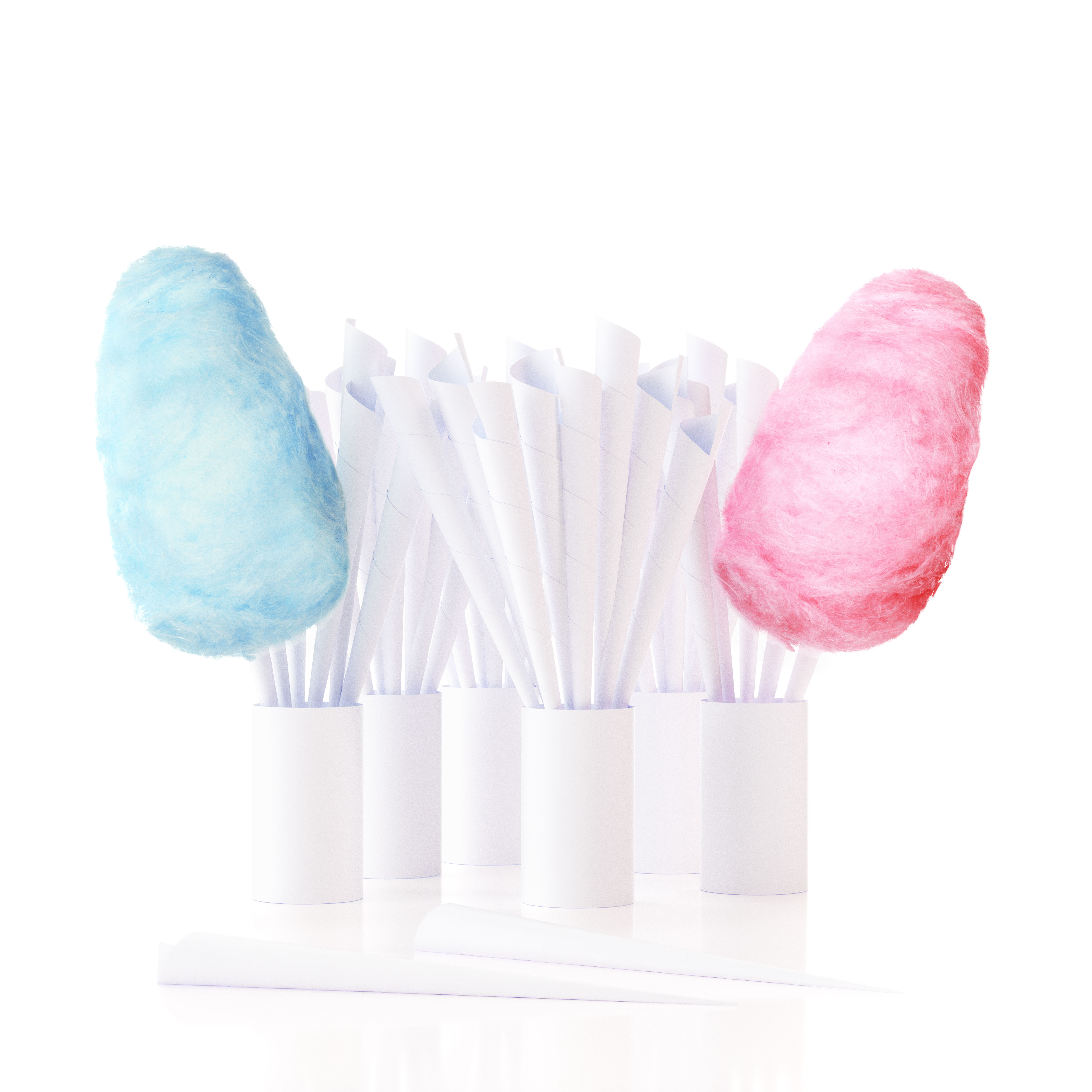 Oasis Supply, Heavy Duty White Cotton Candy Cones and Printed Cotton ...