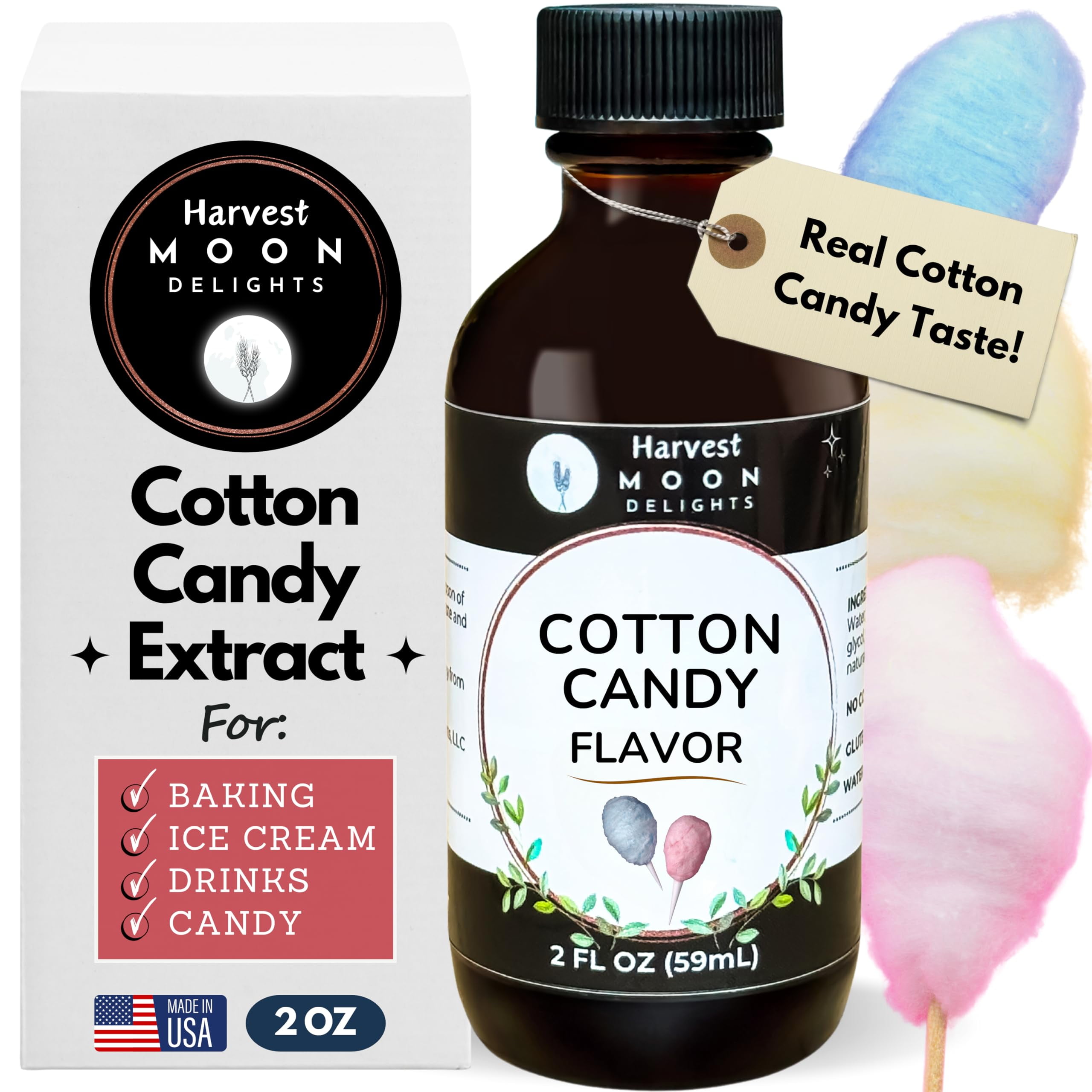 Cotton Candy Flavoring Extract DEF29 - 2 oz - Water-Soluble - By ...