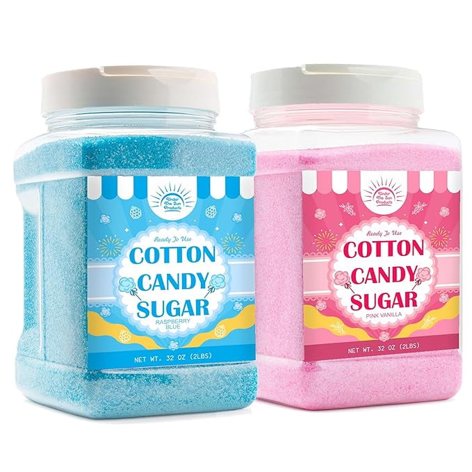 Under the Sun Products Cotton Candy Floss Sugar Package of 2, Pink ...