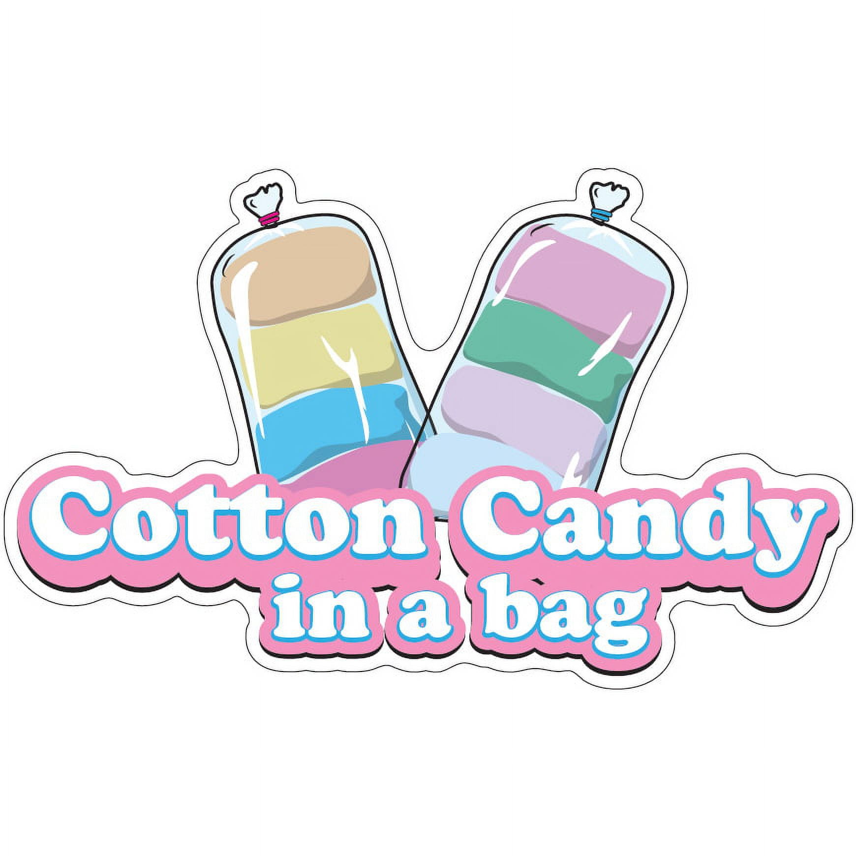 Cotton Candy In A Bag 24" Decal Concession Stand Food Truck Sticker ...