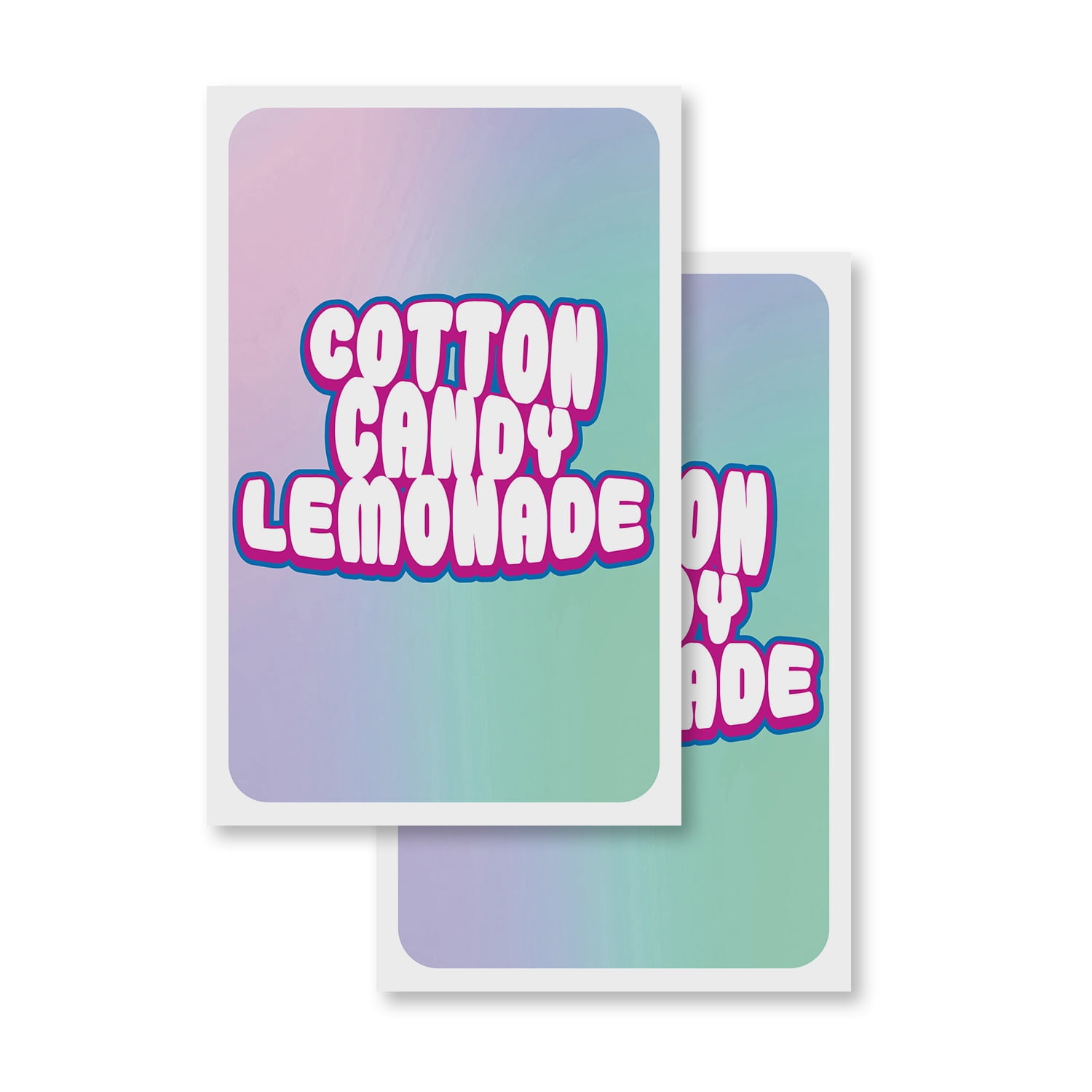 Cotton Candy Lemonade (2-PACK) 24" x 36" Vinyl Decals | Sign Insert ...