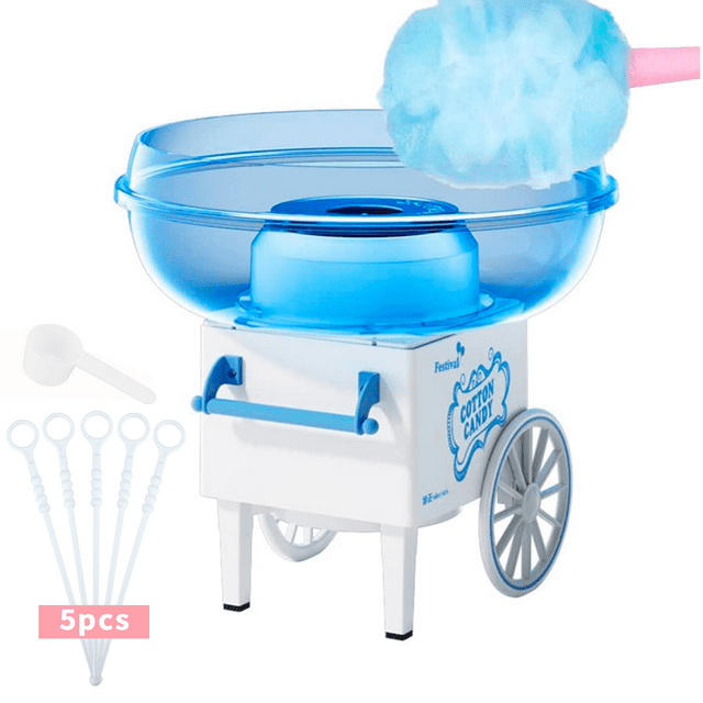 Cotton Candy Machine, Electric Floss Maker with 10 Marshmallow Sticks ...