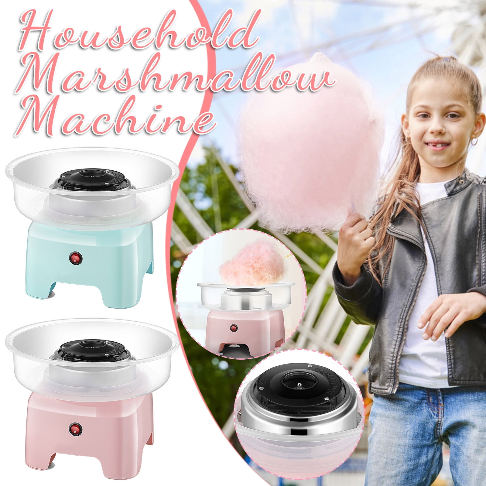 Cotton Candy Machine Electric Household Sugar Maker Sweet Floss Drawing ...