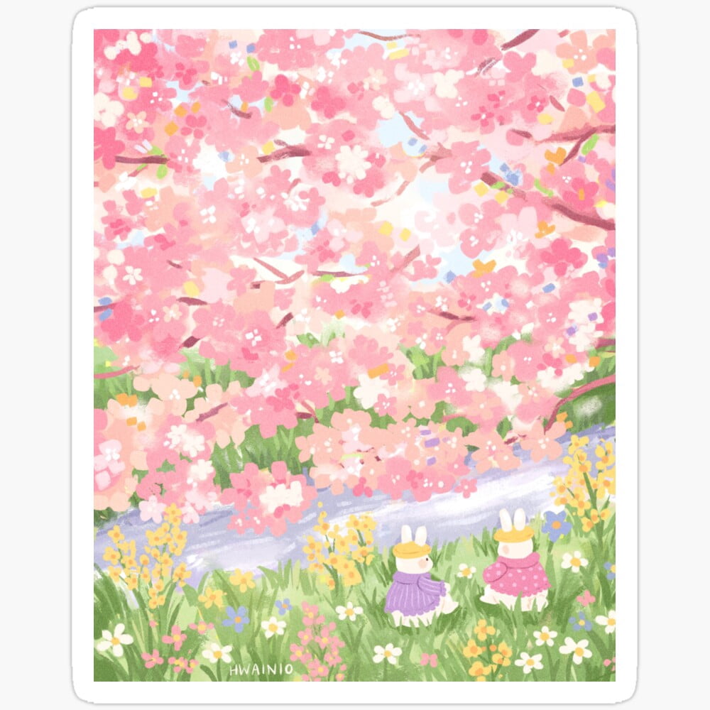 Cotton Candy Picnic Sticker Phone Decal Water Bottle Stickers Car ...