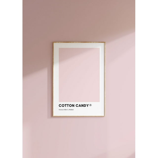 Cotton Candy Pink Pantone, Pink Pantone Print Poster, Pink Pantone Wall ...