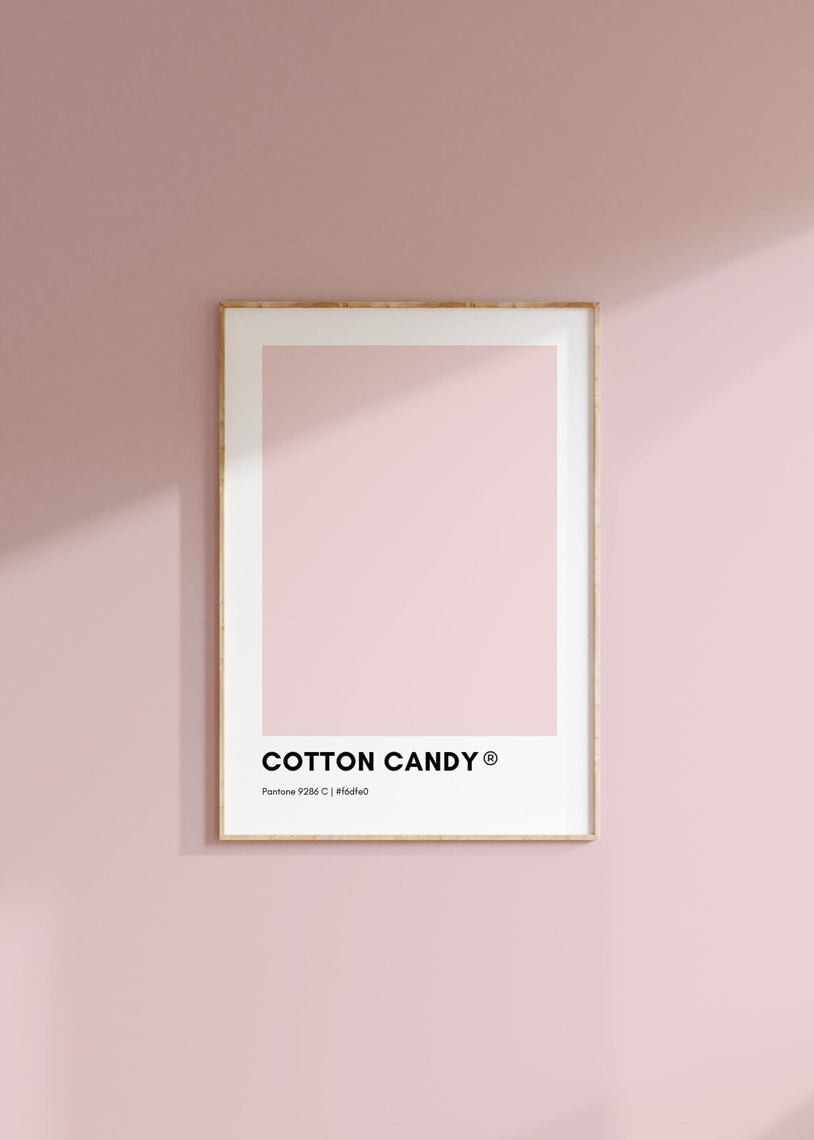 Cotton Candy Pink Pantone, Pink Pantone Print Poster, Pink Pantone Wall ...