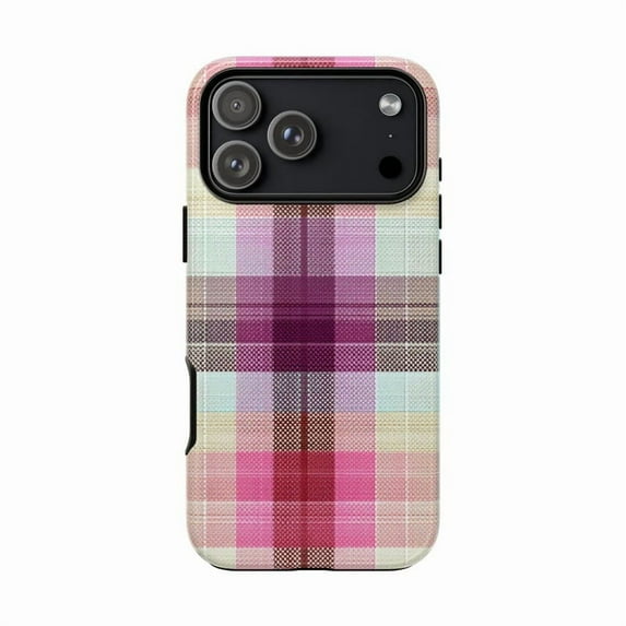 Cotton Candy Plaid Pink Cream Pastel Sweet Art iPhone Case with iPhone ...