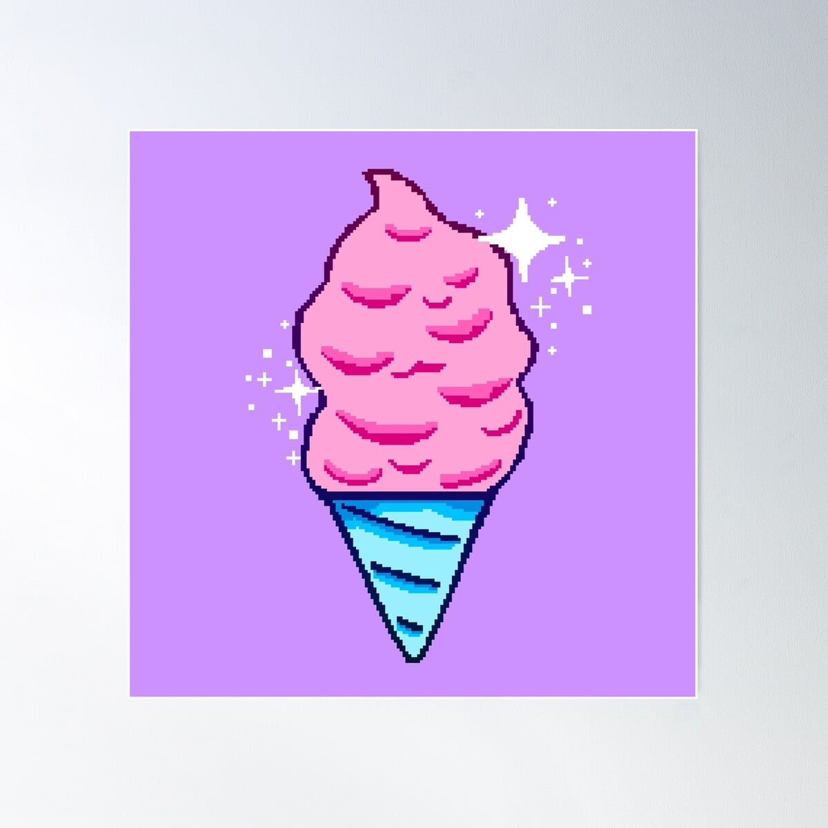 Cotton Candy Poster Wall Art, Modern Wall Decor For Living Room Bedroom ...