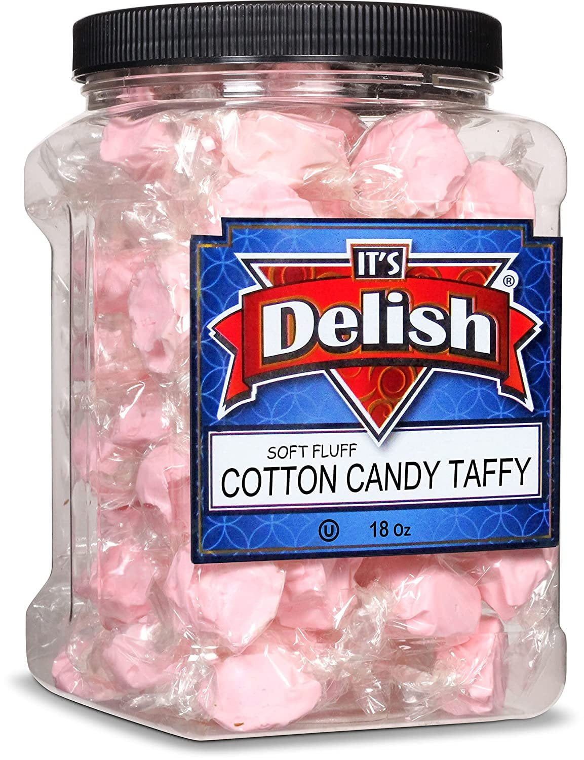 Cotton Candy Taffy Chews by It's Delish, 18 Oz Jumbo Container ...