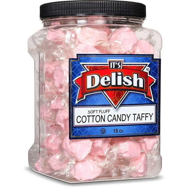 Cotton Candy Taffy Chews by It's Delish, 18 Oz Jumbo Container ...
