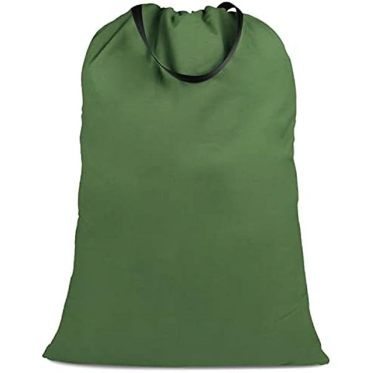 Cotton Canvas Laundry Bag with Handles & Drawstring Straps, Heavy Duty ...
