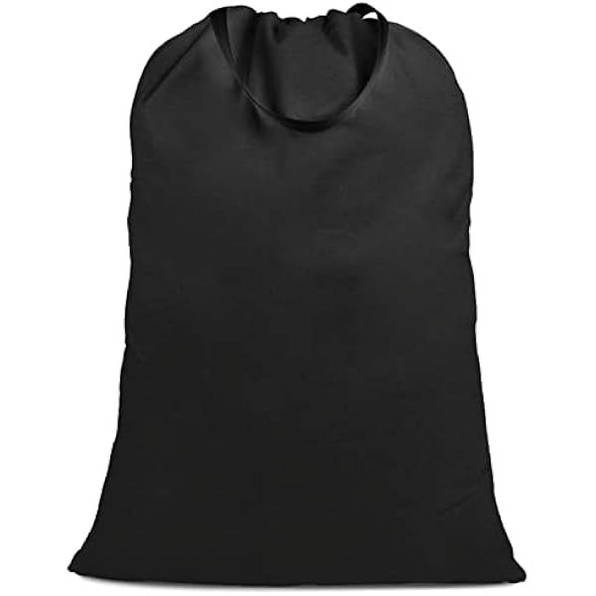 Cotton Canvas Laundry Bag with Handles & Drawstring Straps, Heavy Duty ...