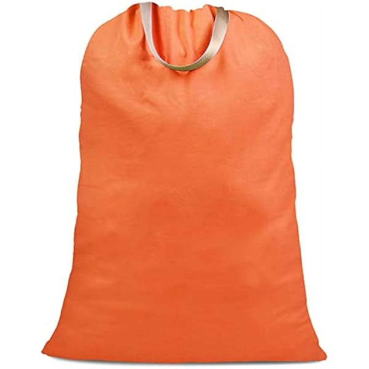 Cotton Canvas Laundry Bag with Handles & Drawstring Straps, Heavy Duty ...