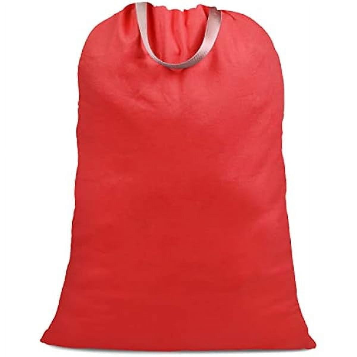 Cotton Canvas Laundry Bag with Handles & Drawstring Straps, Heavy Duty ...