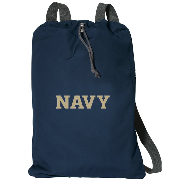 Cotton Canvas Naval Academy Backpack Natural Fiber Naval Academy Cinch ...