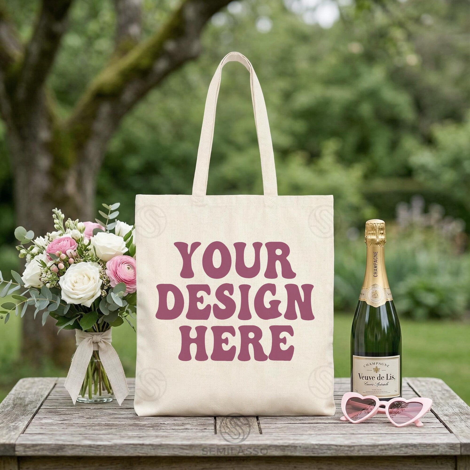 Cotton Canvas OAD113 Tote Bag Bachelorette Mockup Wedding Mock Up ...