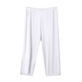Cotton Capri Pajama Pants For Women Plus Size Elastic Waist Capris