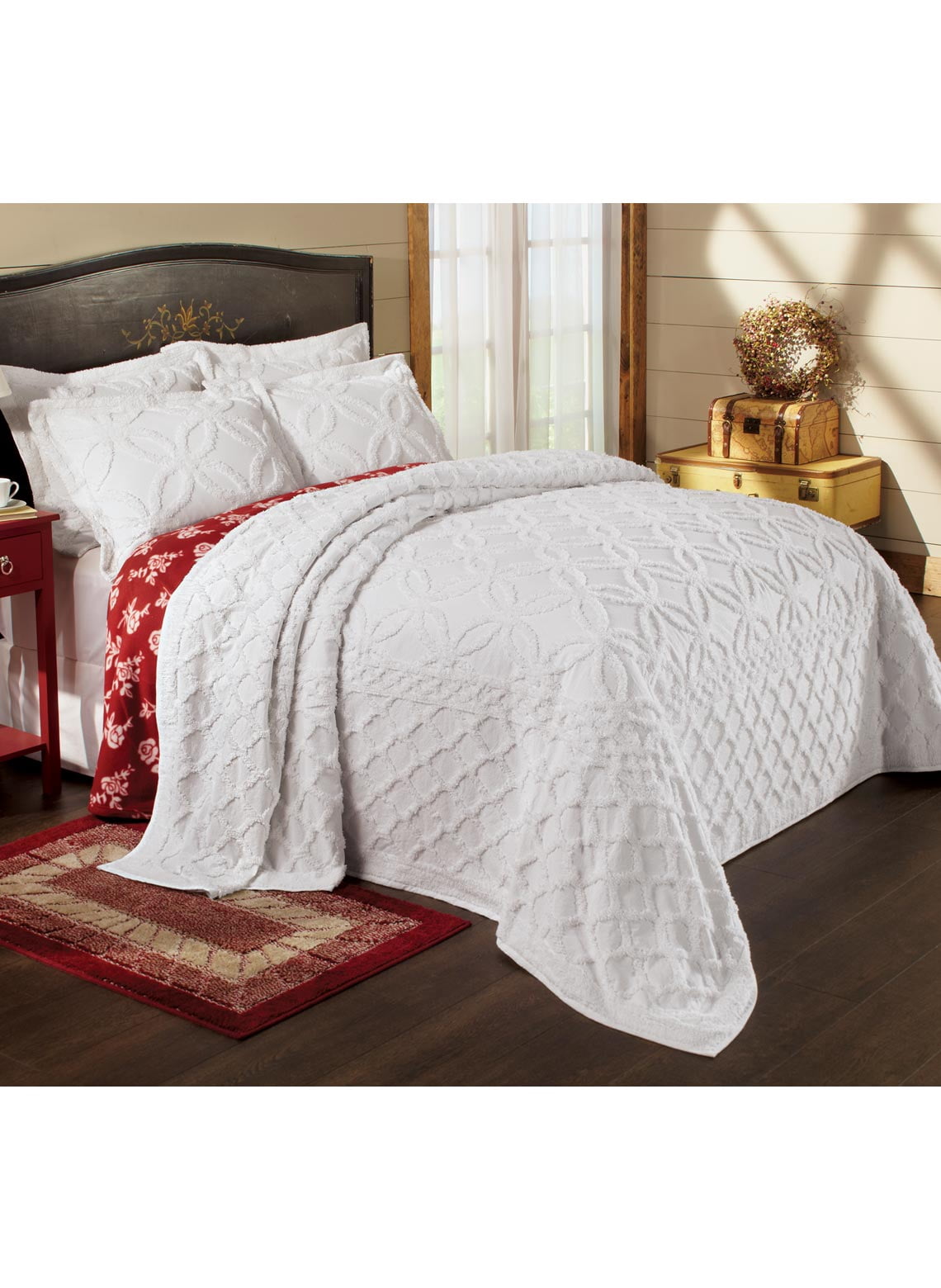Cotton Chenille Bedspread - Twin - Walmart.com