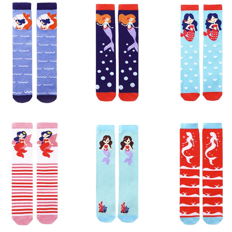 Cotton Children Socks Flamingos Cartoon Girls Knee High Socks Soft ...