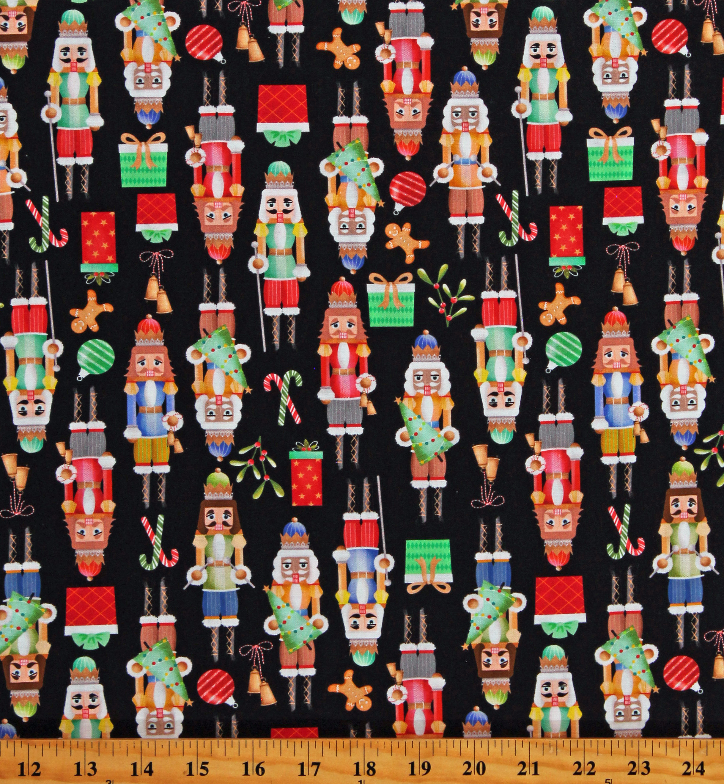 Cotton Christmas Nutcrackers Bells Holiday Winter Seasonal Decorations ...