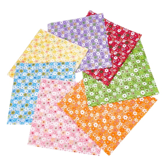Cotton Cloth set Rectangle with Flower Pattern Mixed color 50x50.5x0 ...