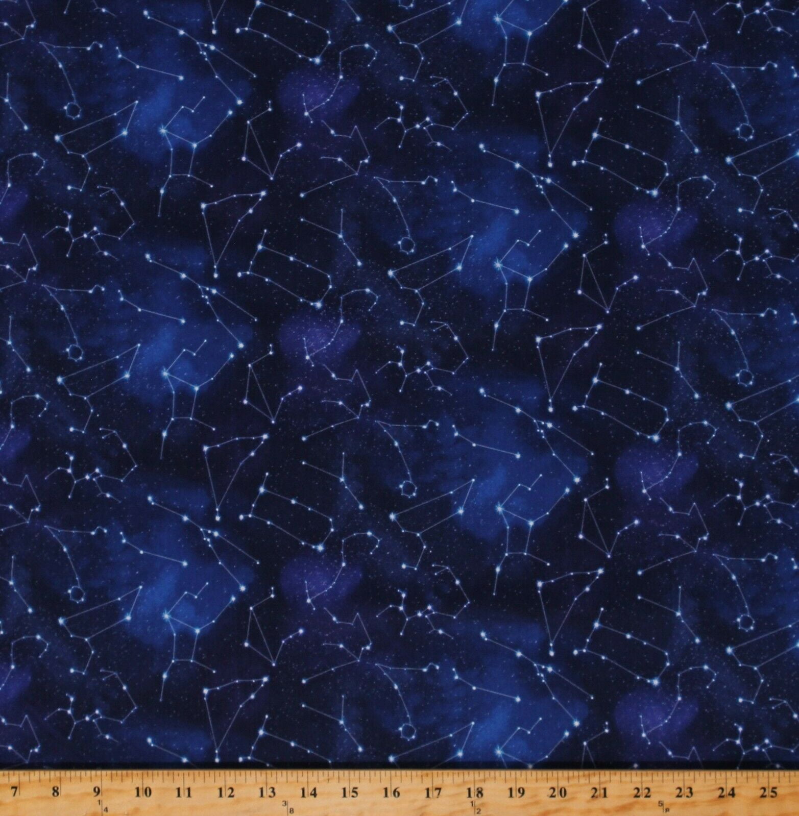 Cotton Constellations Zodiac Outer Space Night Sky Cotton Fabric Print ...