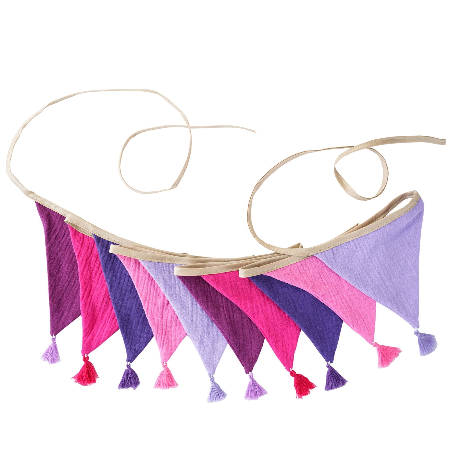 Cotton Crepe Triangle Pennant Flags For Toddler Room Birthday Party ...