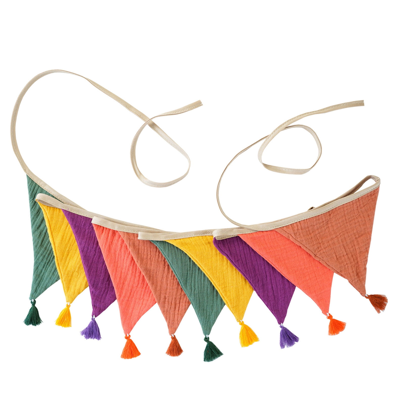 Cotton Crepe Triangle Pennant Flags For Toddler Room Birthday Party ...