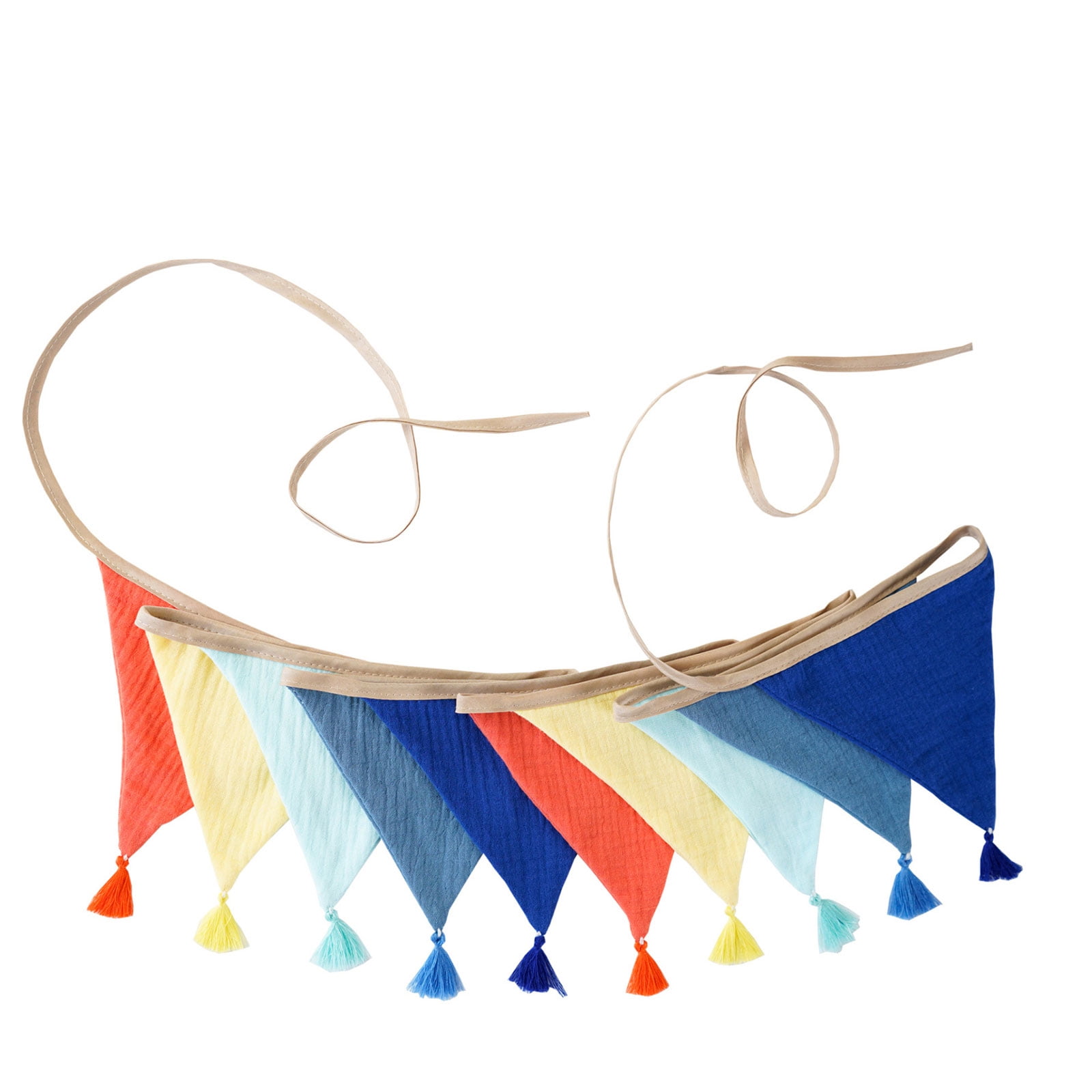 Cotton Crepe Triangle Pennant Flags For Toddler Room Birthday Party ...