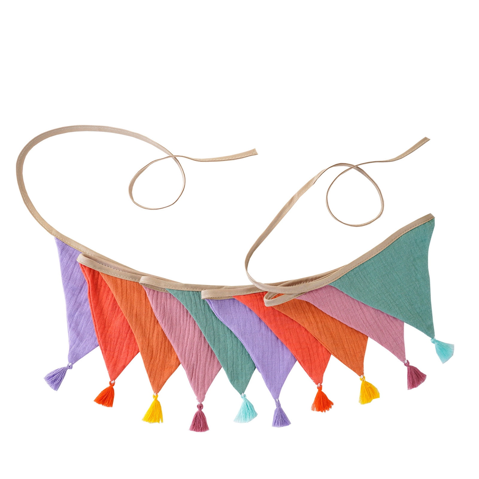 Cotton Crepe Triangle Pennant Flags For Toddler Room Birthday Party ...