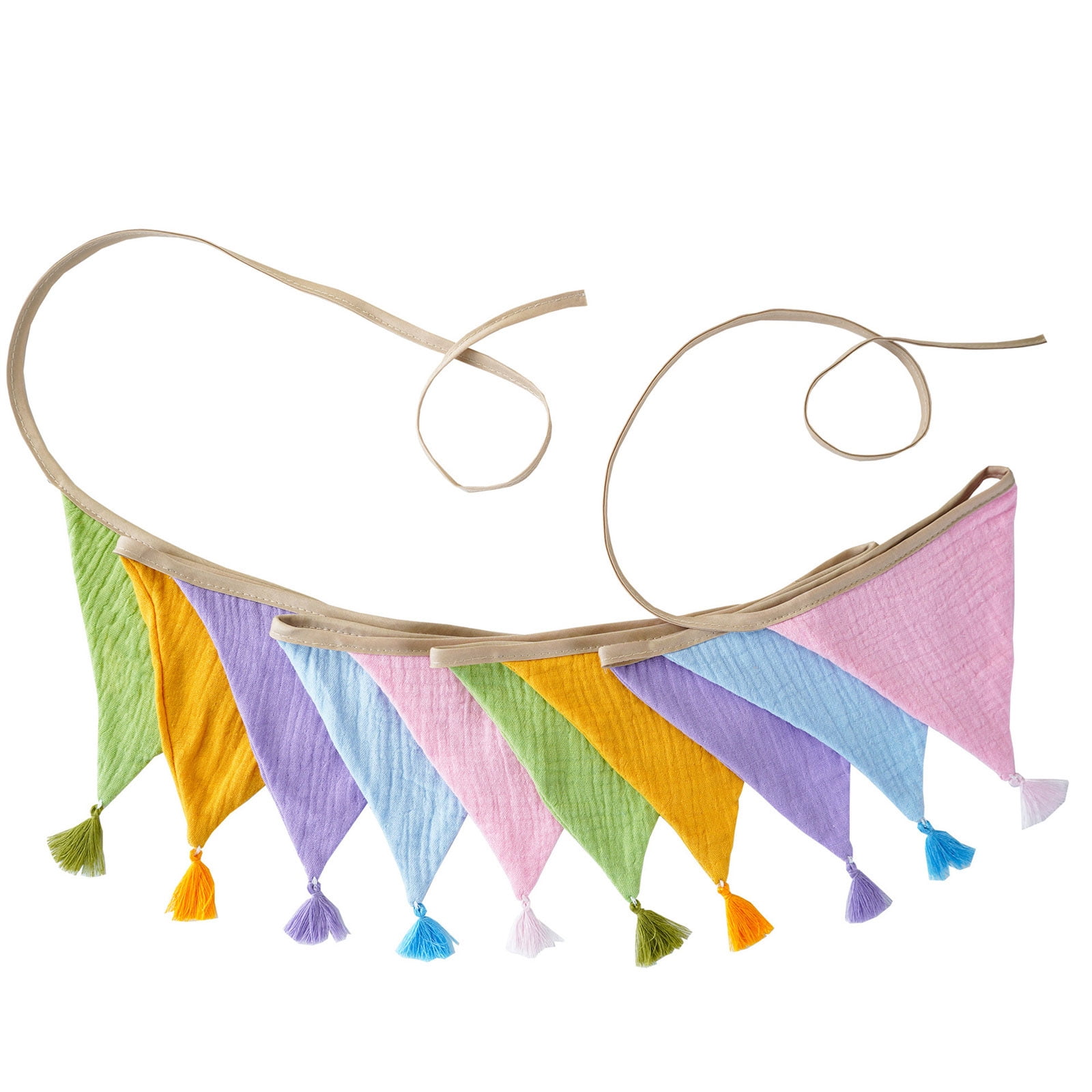 Cotton Crepe Triangle Pennant Flags For Toddler Room Birthday Party ...
