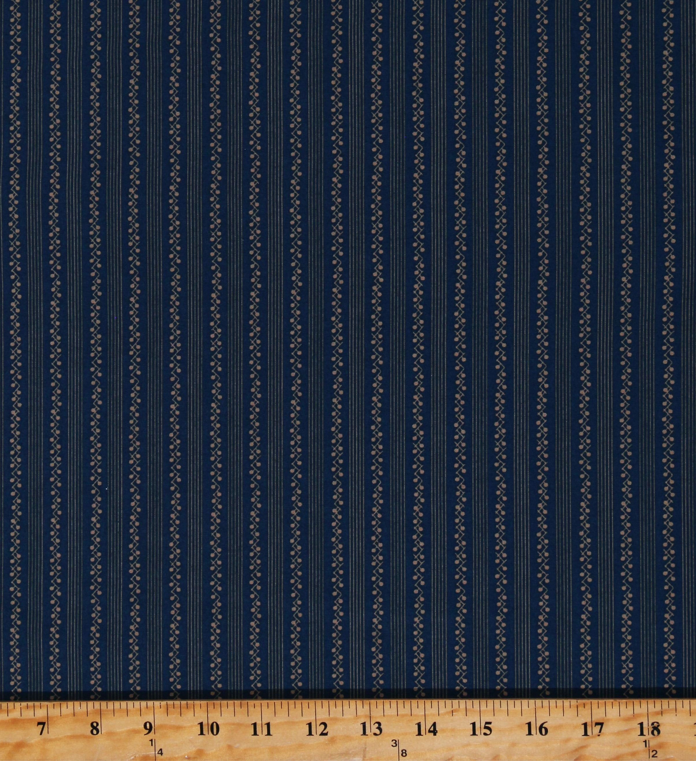 Cotton Crystal Lane Snowberry Strip Winter Blue Cotton Fabric Print by ...