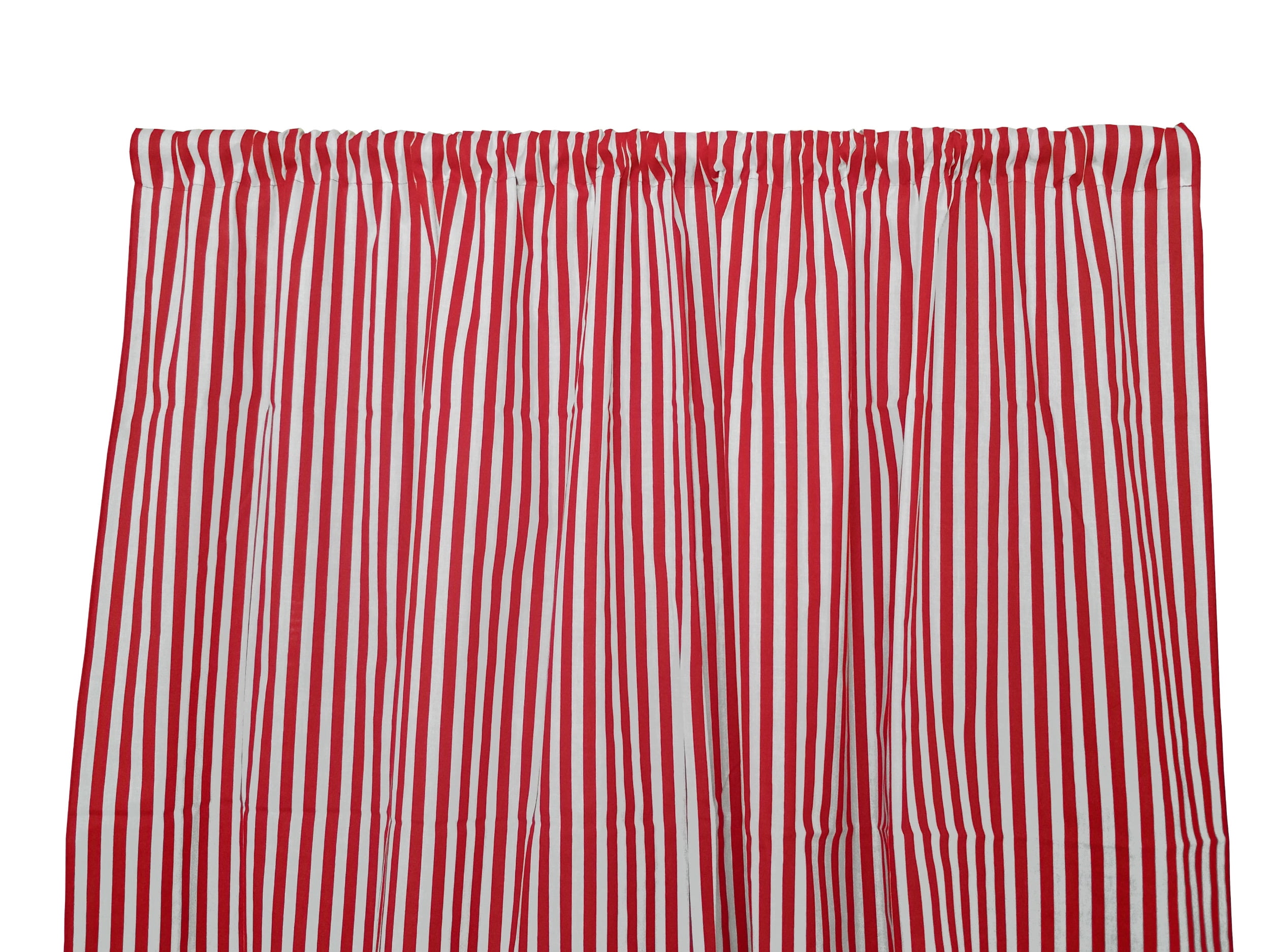 Cotton Curtain Stripe Print 58 Inch Wide /Half Inch Stripe Red and ...